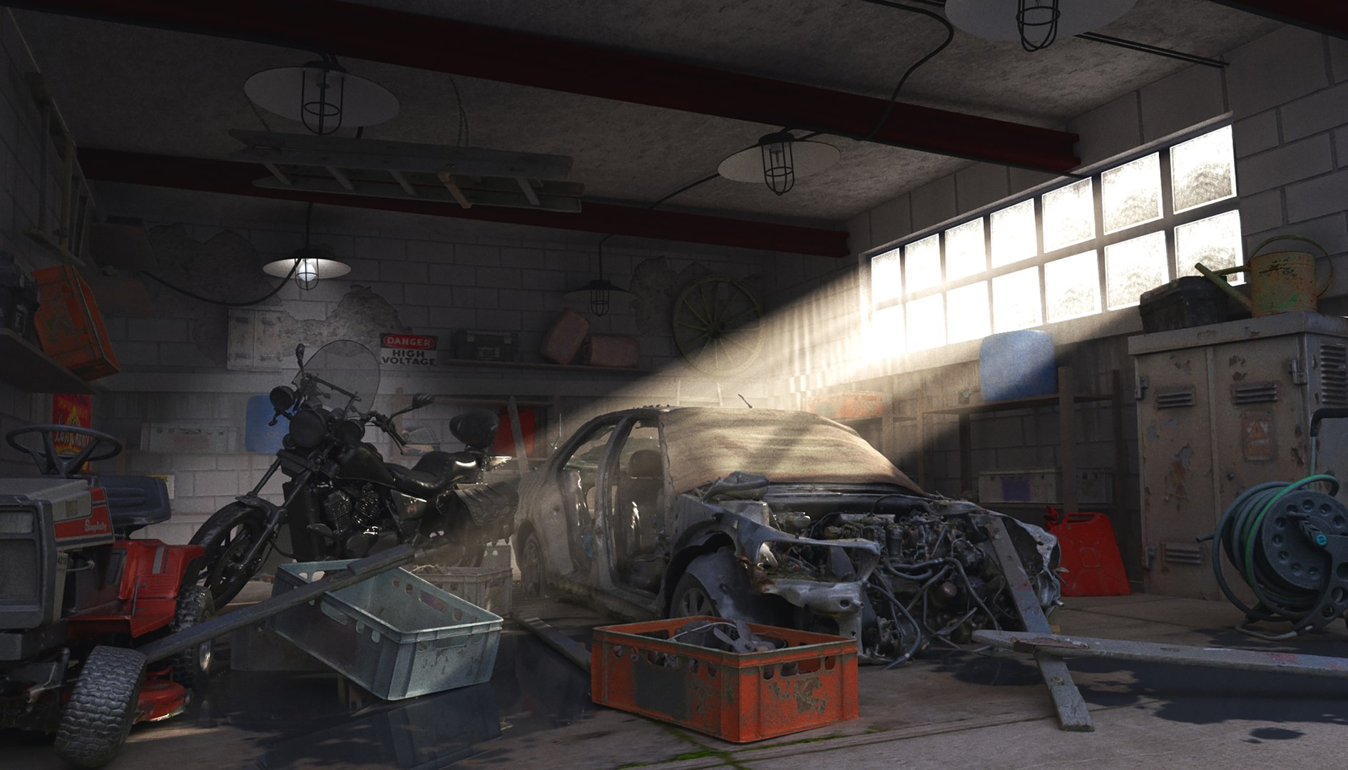3D Old Garage Scaned Scene Model - TurboSquid 1721892