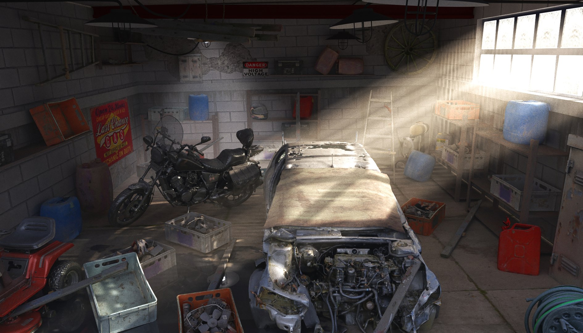 3D Old Garage Scaned Scene Model - TurboSquid 1721892
