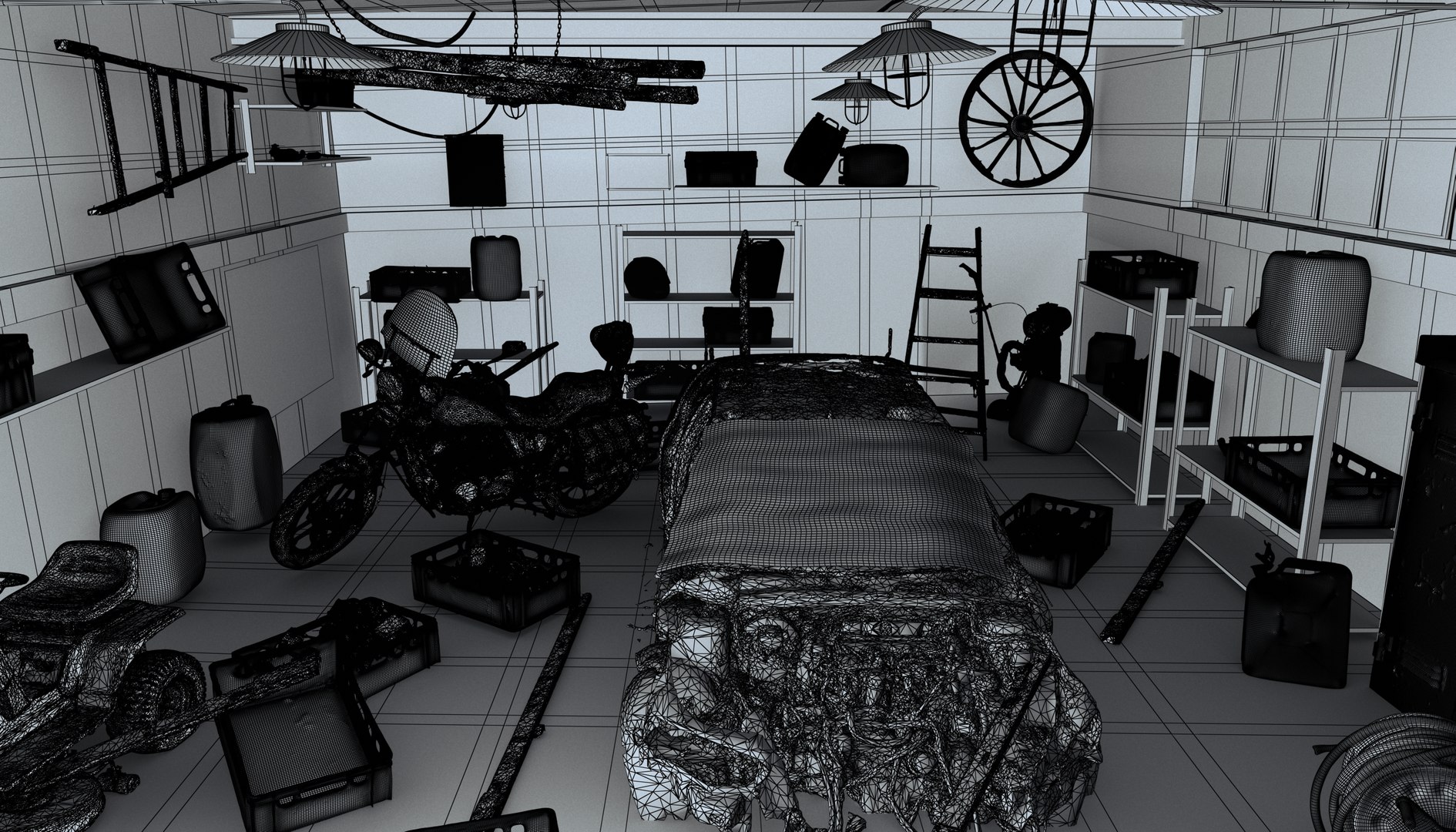3D Old Garage Scaned Scene Model - TurboSquid 1721892