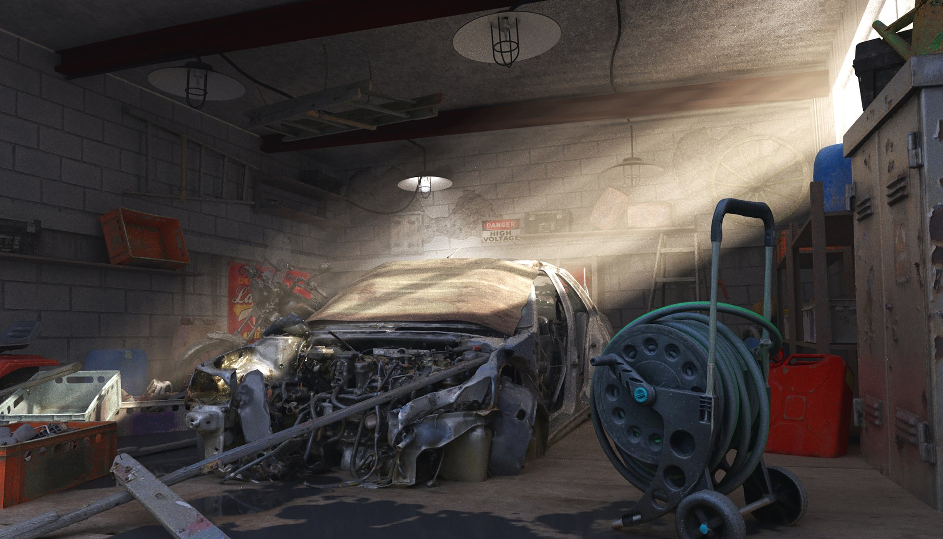 3D Old Garage Scaned Scene Model - TurboSquid 1721892