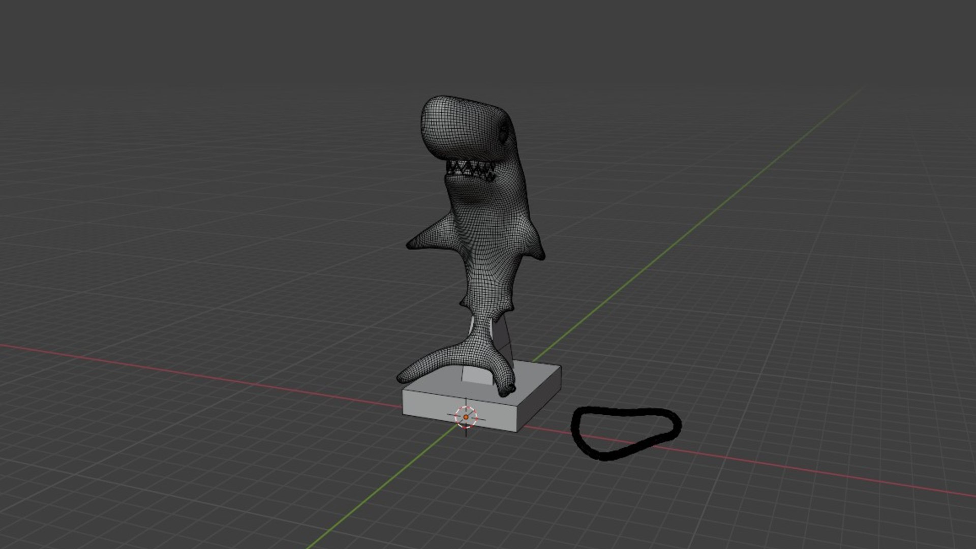 Free 3D 3D Shark Model Cartoon Style With Gold Chain Ready For 3D ...
