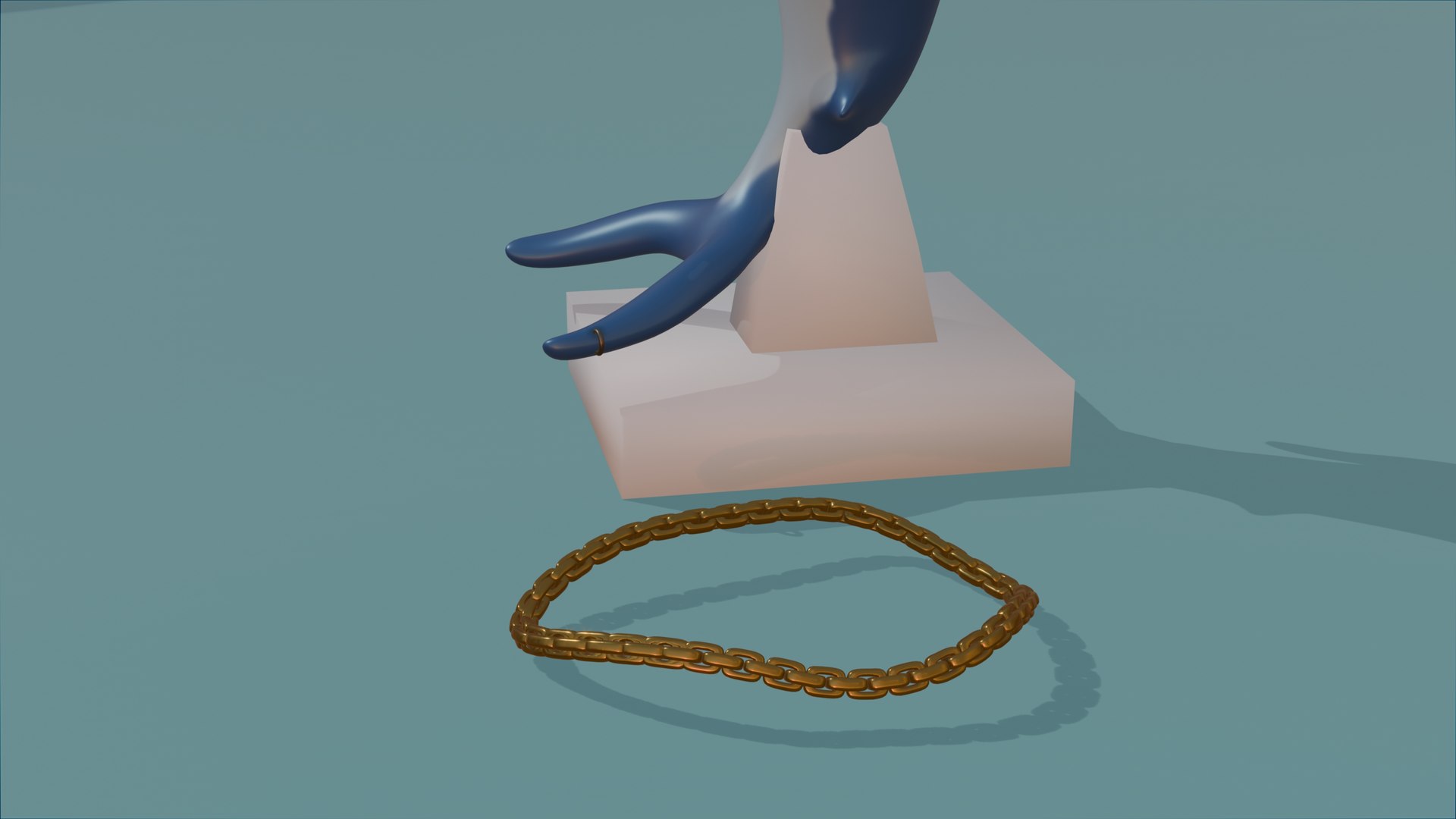 Free 3D 3D Shark Model Cartoon Style With Gold Chain Ready For 3D ...
