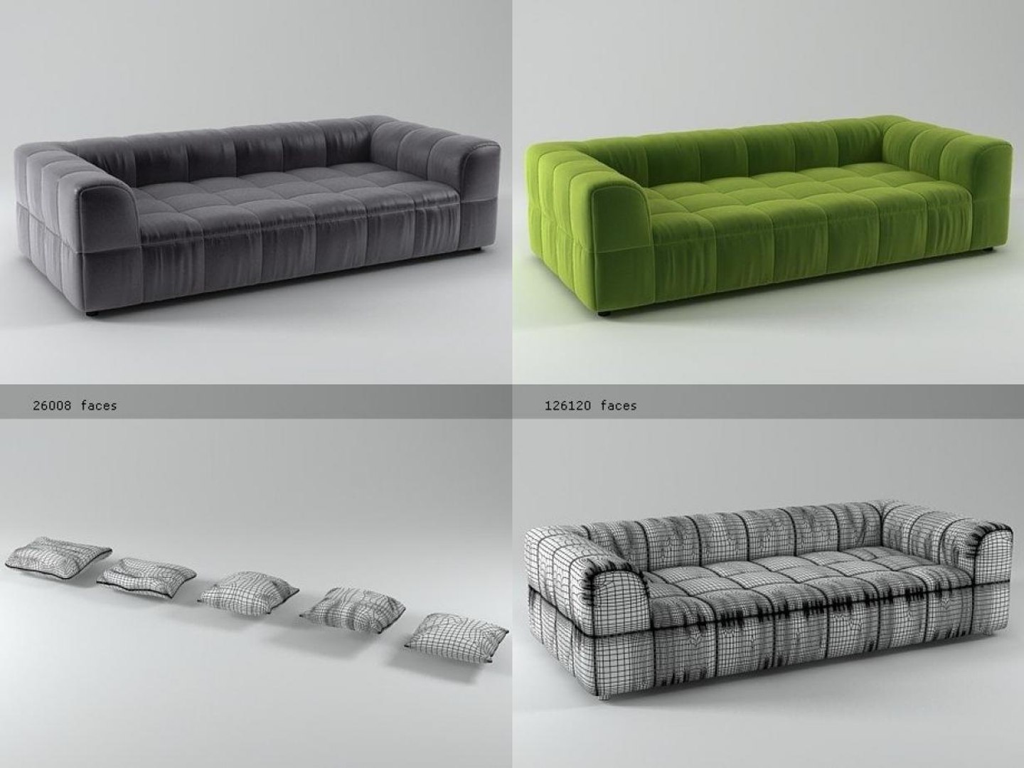 3D model strips sofa 125 250 - TurboSquid 1188786