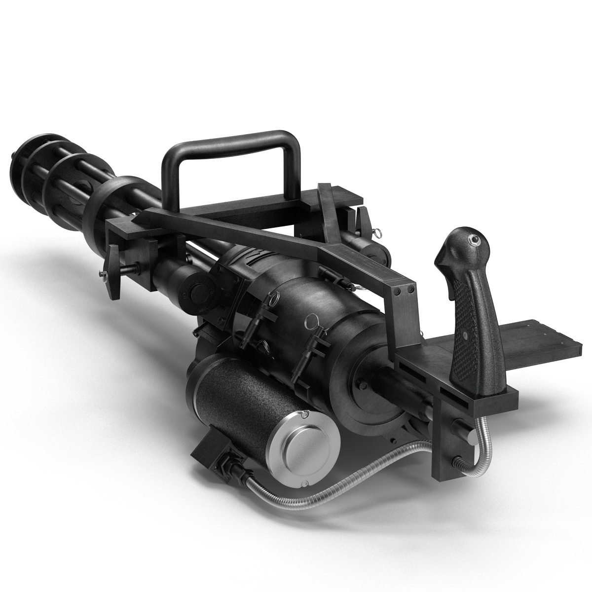 3d minigun modeled realistic model