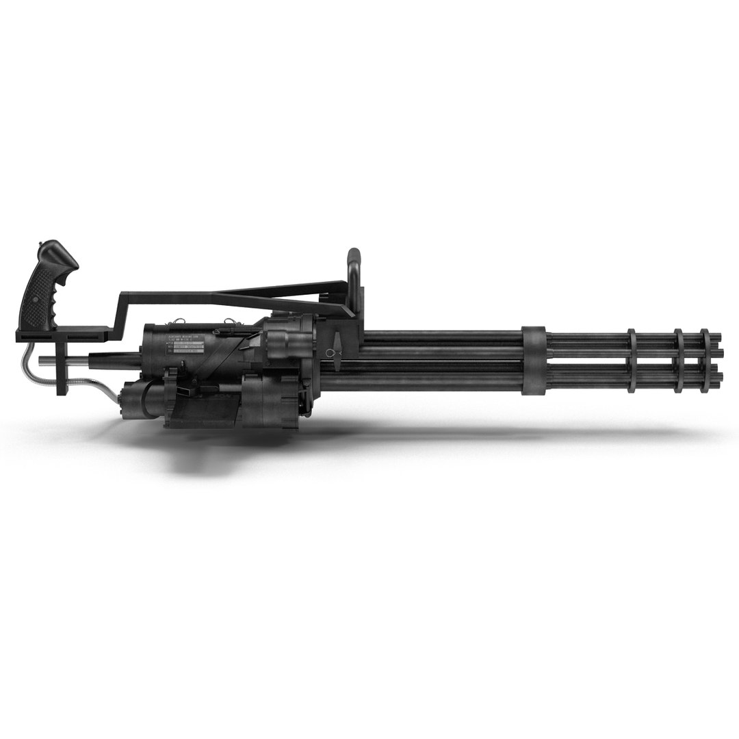 3d Minigun Modeled Realistic Model