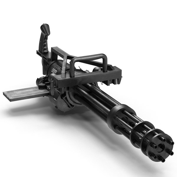 3d minigun modeled realistic model