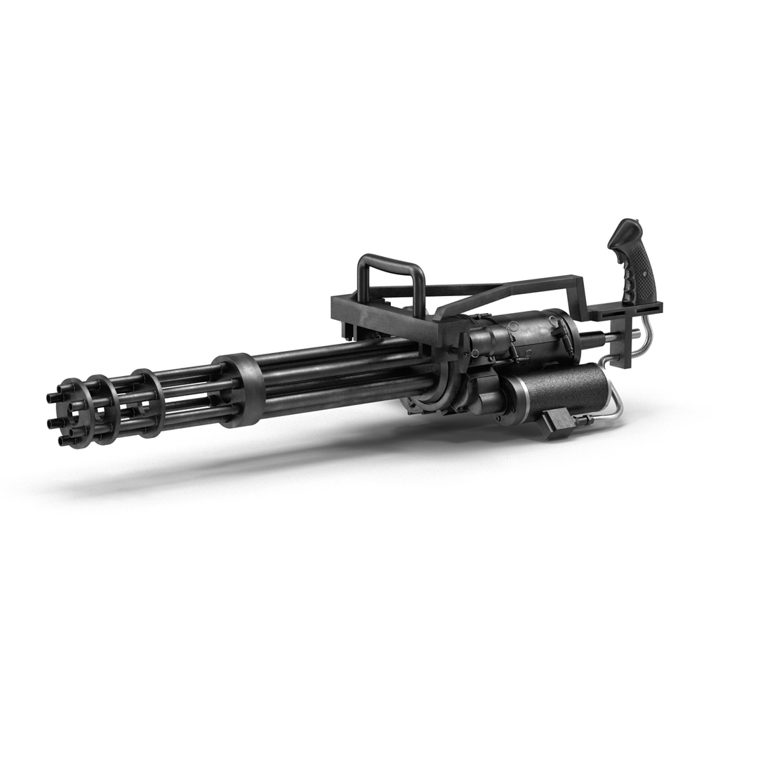 3d Minigun Modeled Realistic Model
