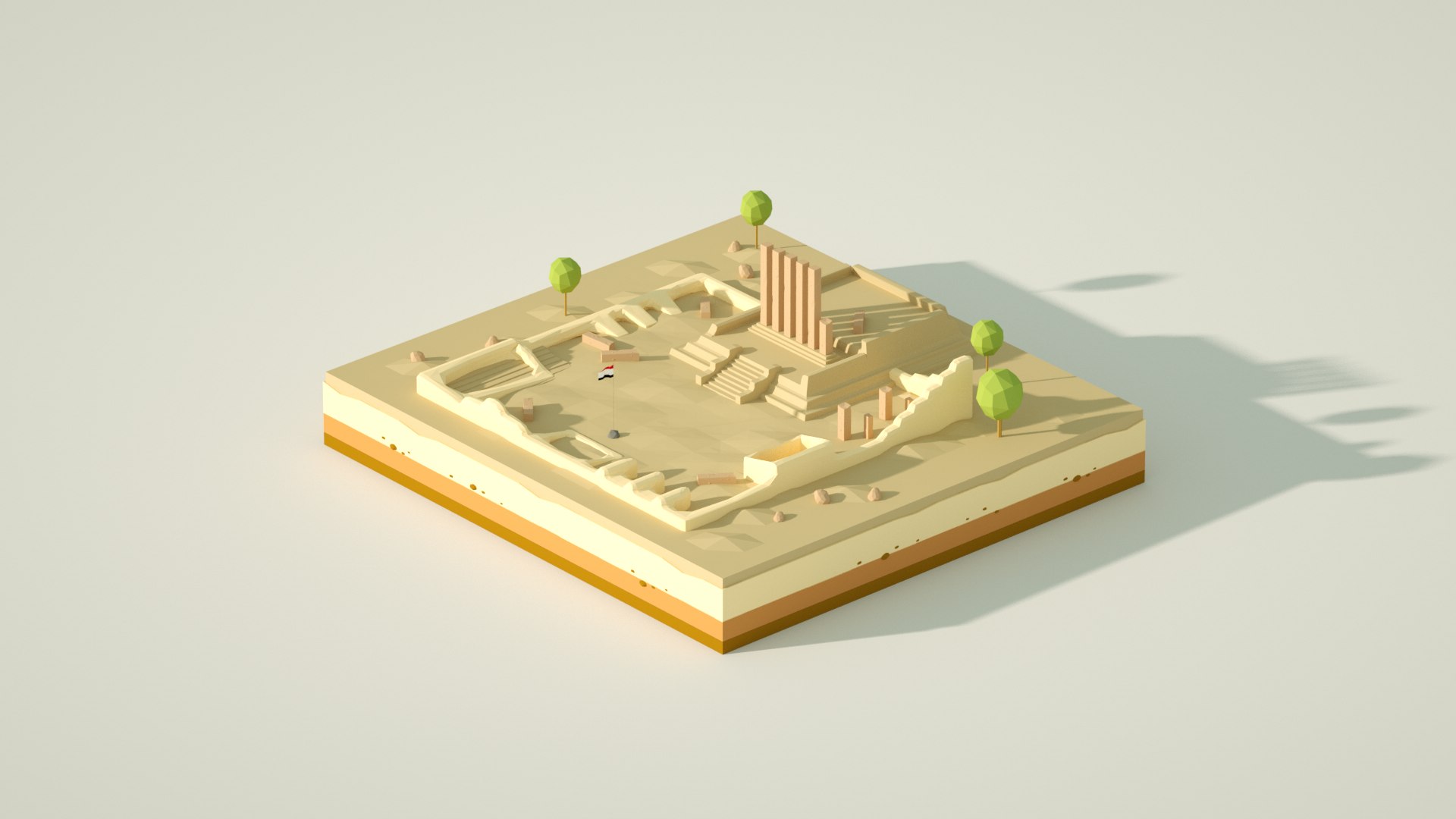 Barran TempleYemen Low poly 3D model3Dモデル - TurboSquid 2070609