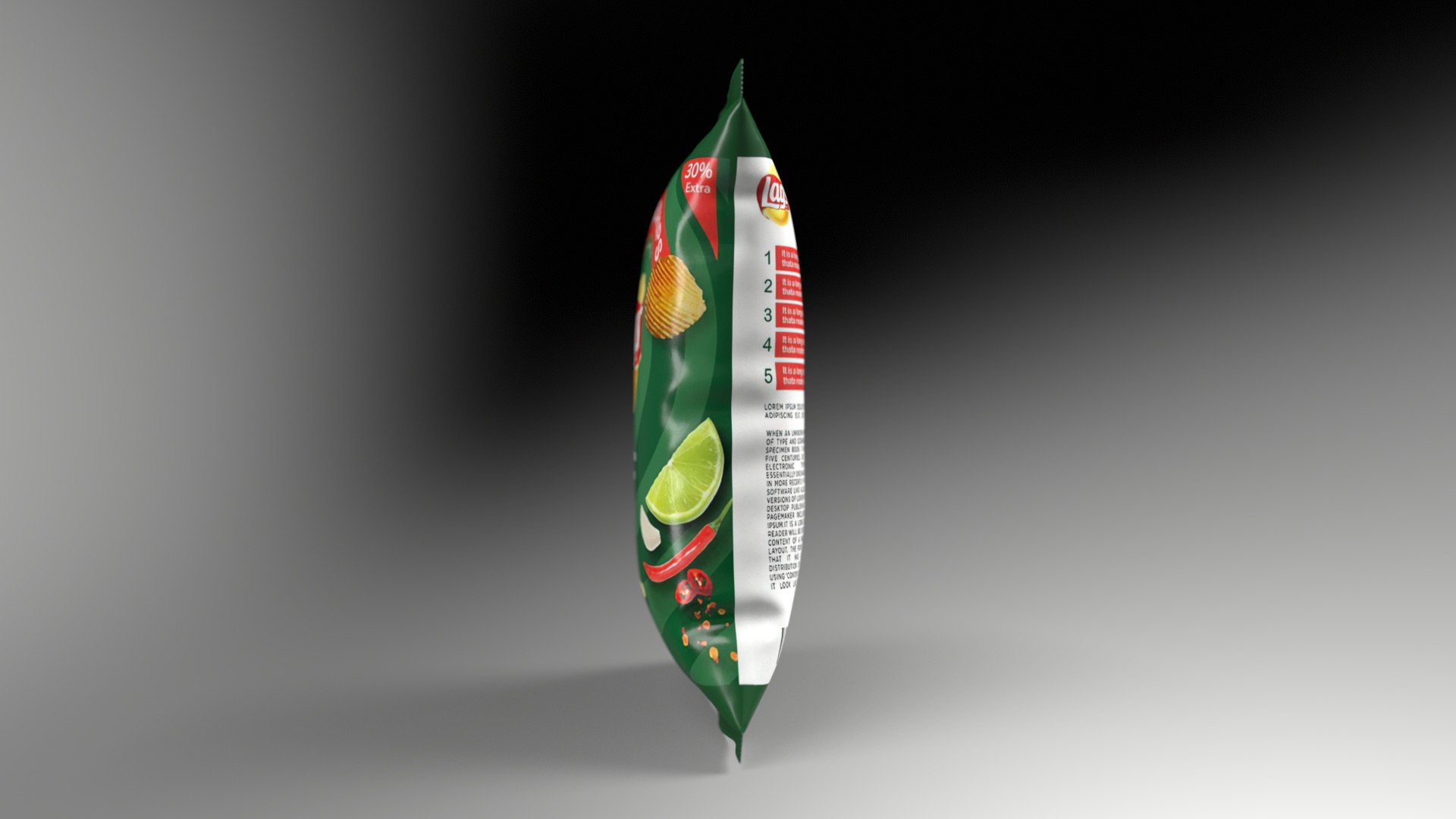 3D Packet Potato Chips Model - TurboSquid 2204800