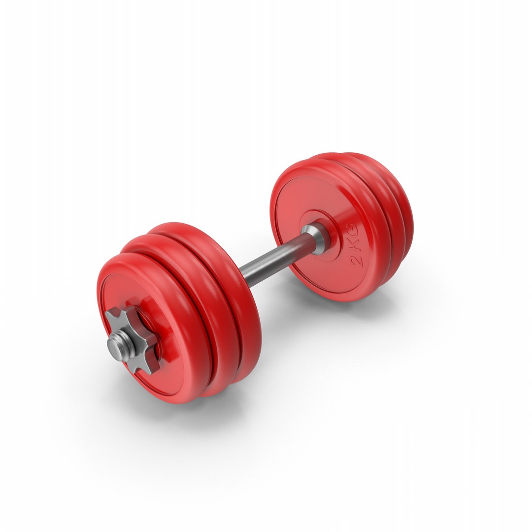 Red Dumbbell 3D Model - TurboSquid 1844500