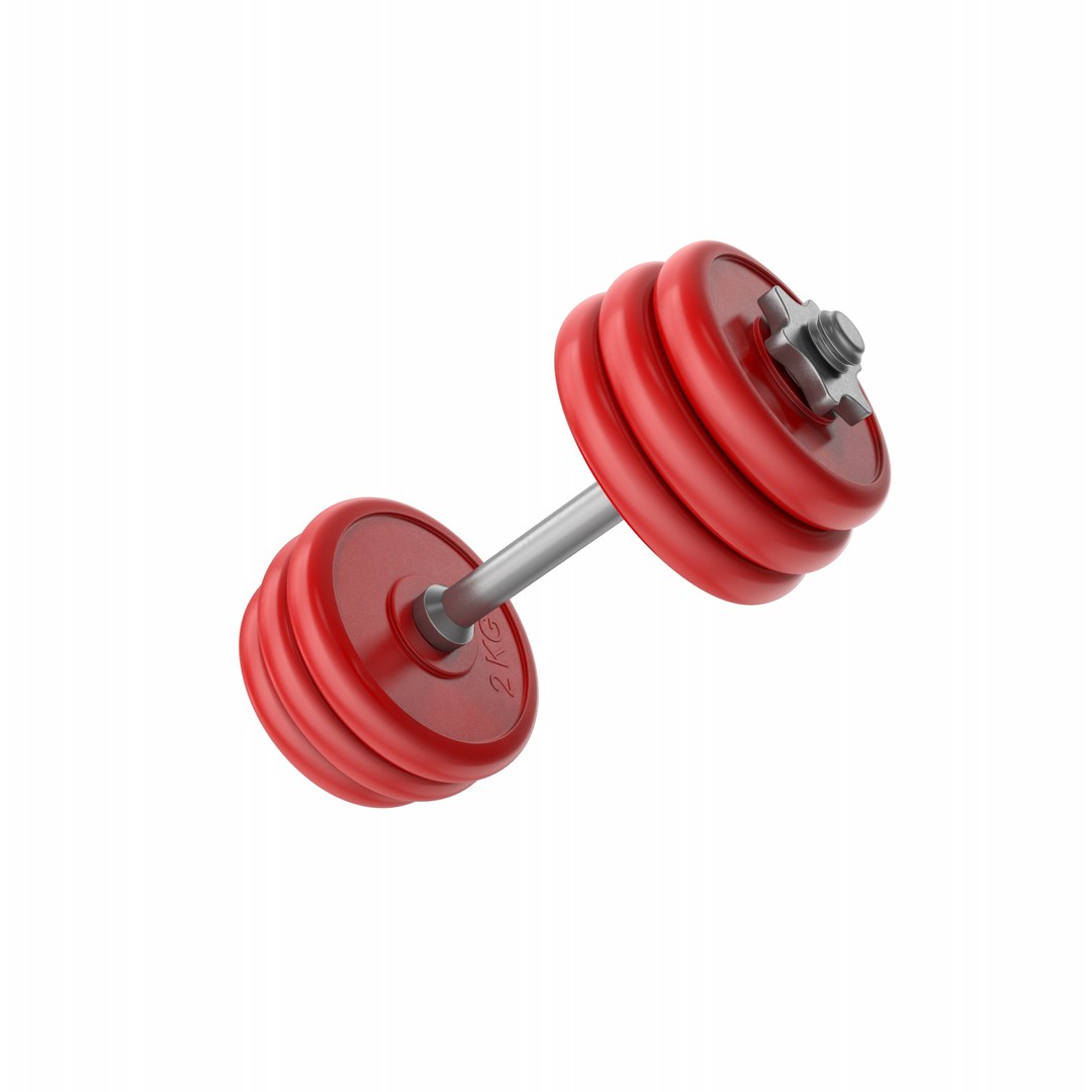 Red Dumbbell 3D Model - TurboSquid 1844500