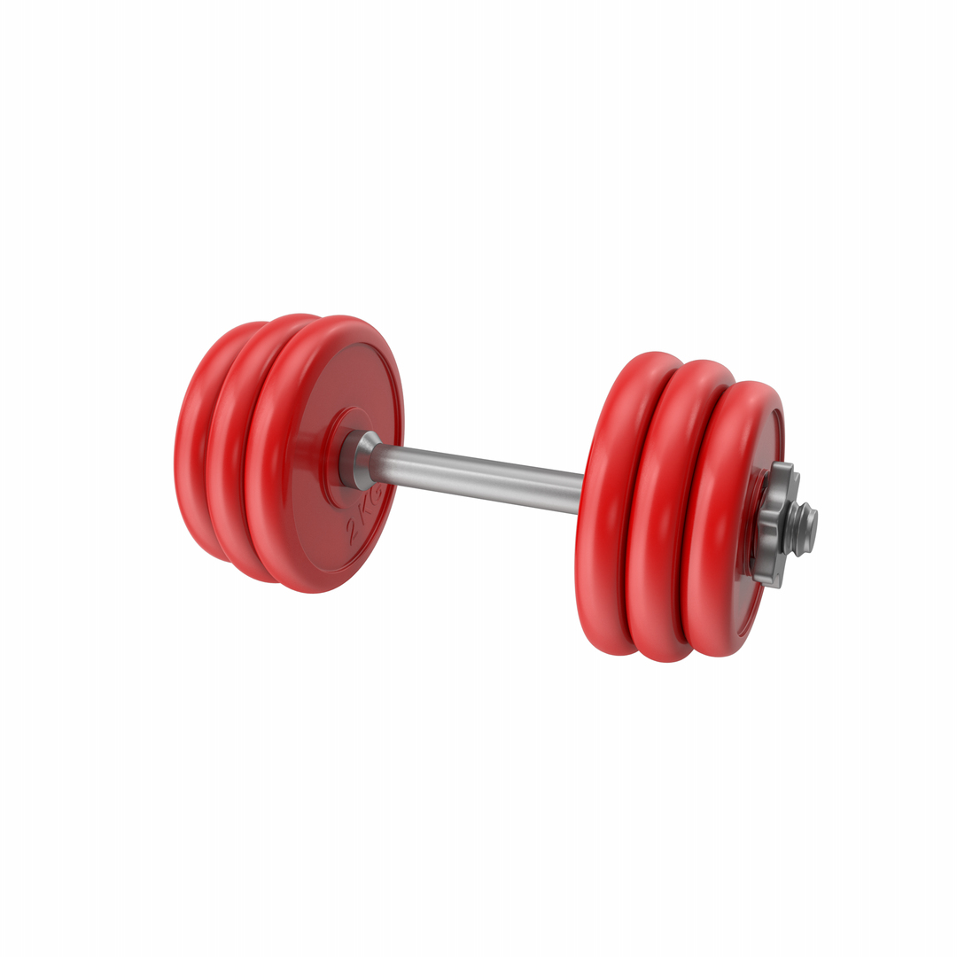Red Dumbbell 3D Model - TurboSquid 1844500