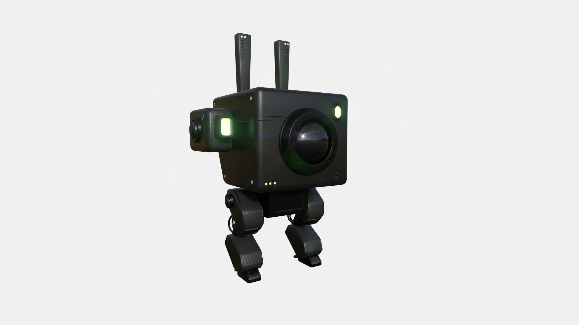 Robot C1 Black - Sentinel Character SciFi Design 3D model - TurboSquid ...