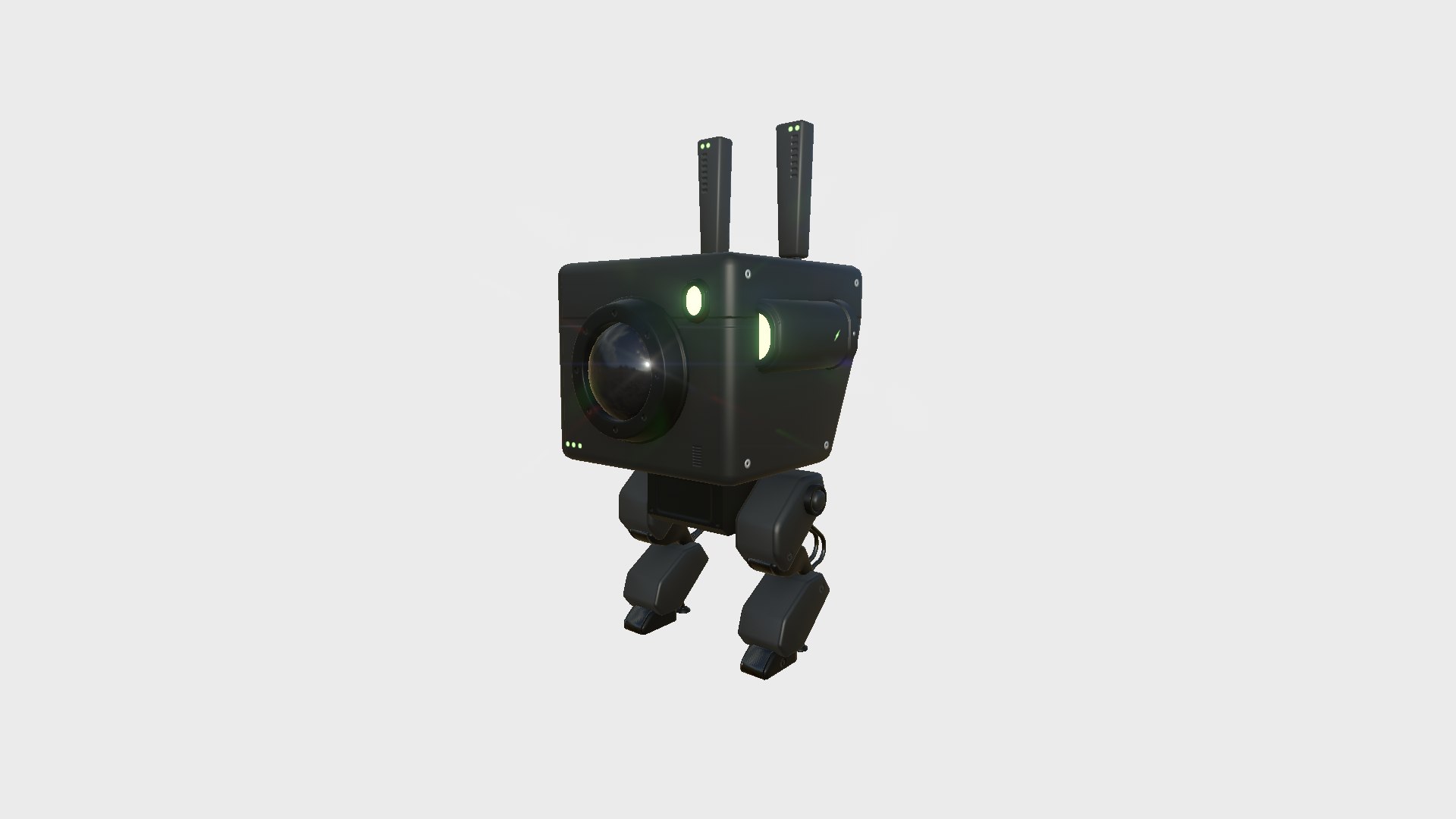 Robot C1 Black - Sentinel Character SciFi Design 3D model - TurboSquid ...