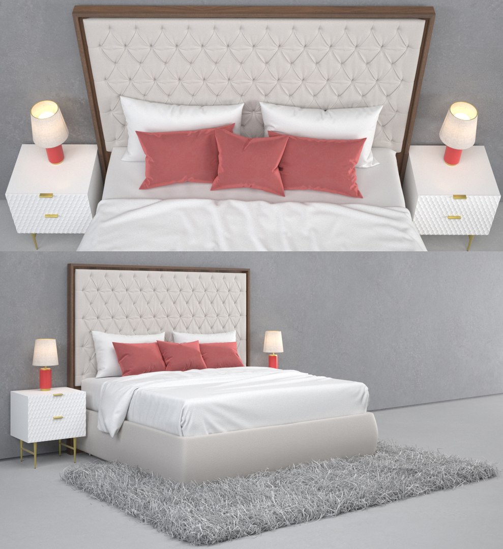 Bed Alameda Westelm 3D Model - TurboSquid 1429166