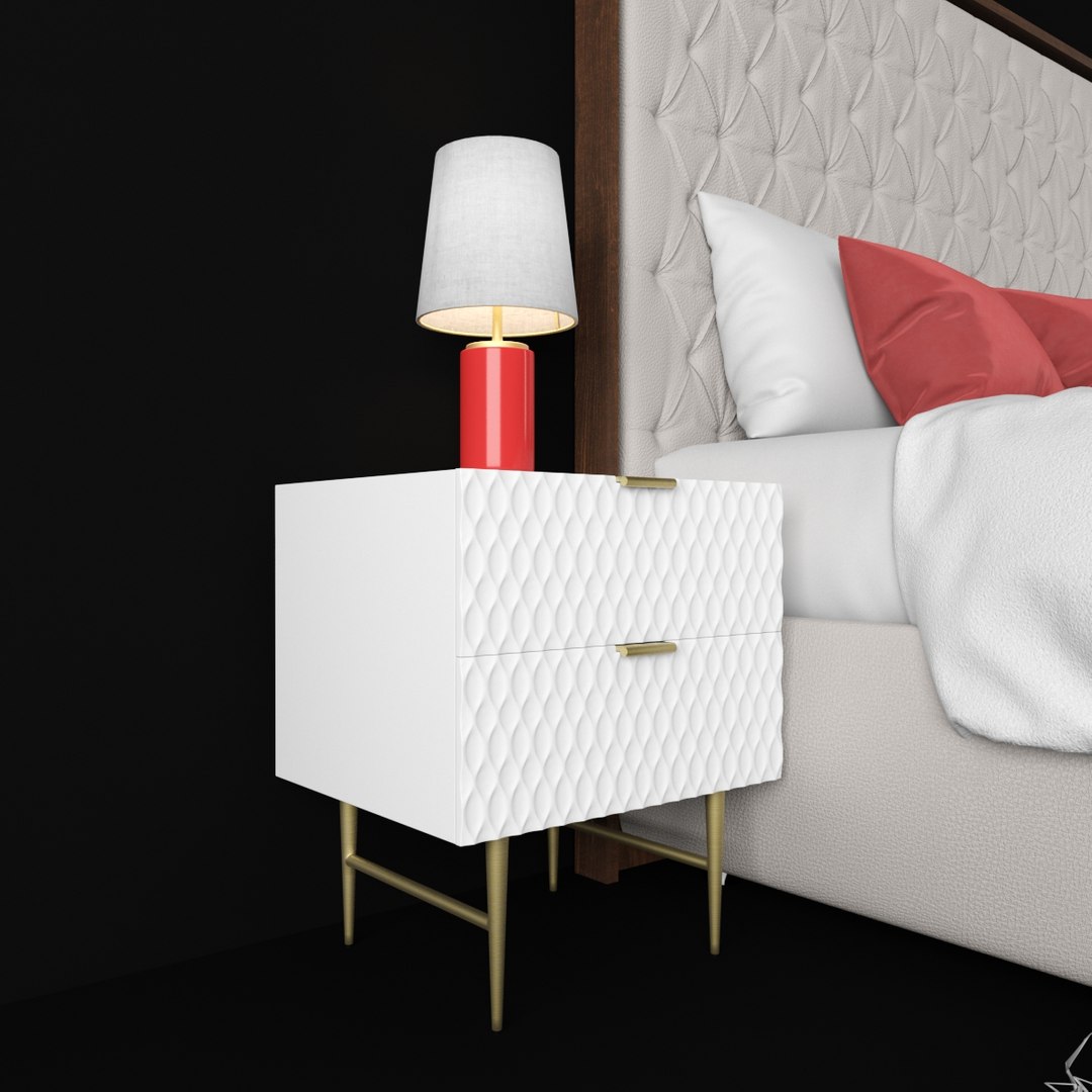 Bed Alameda Westelm 3D Model - TurboSquid 1429166