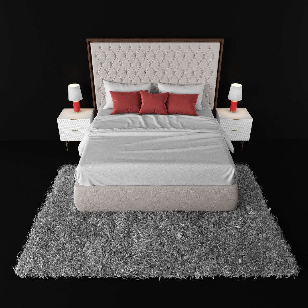 Bed Alameda Westelm 3D Model - TurboSquid 1429166