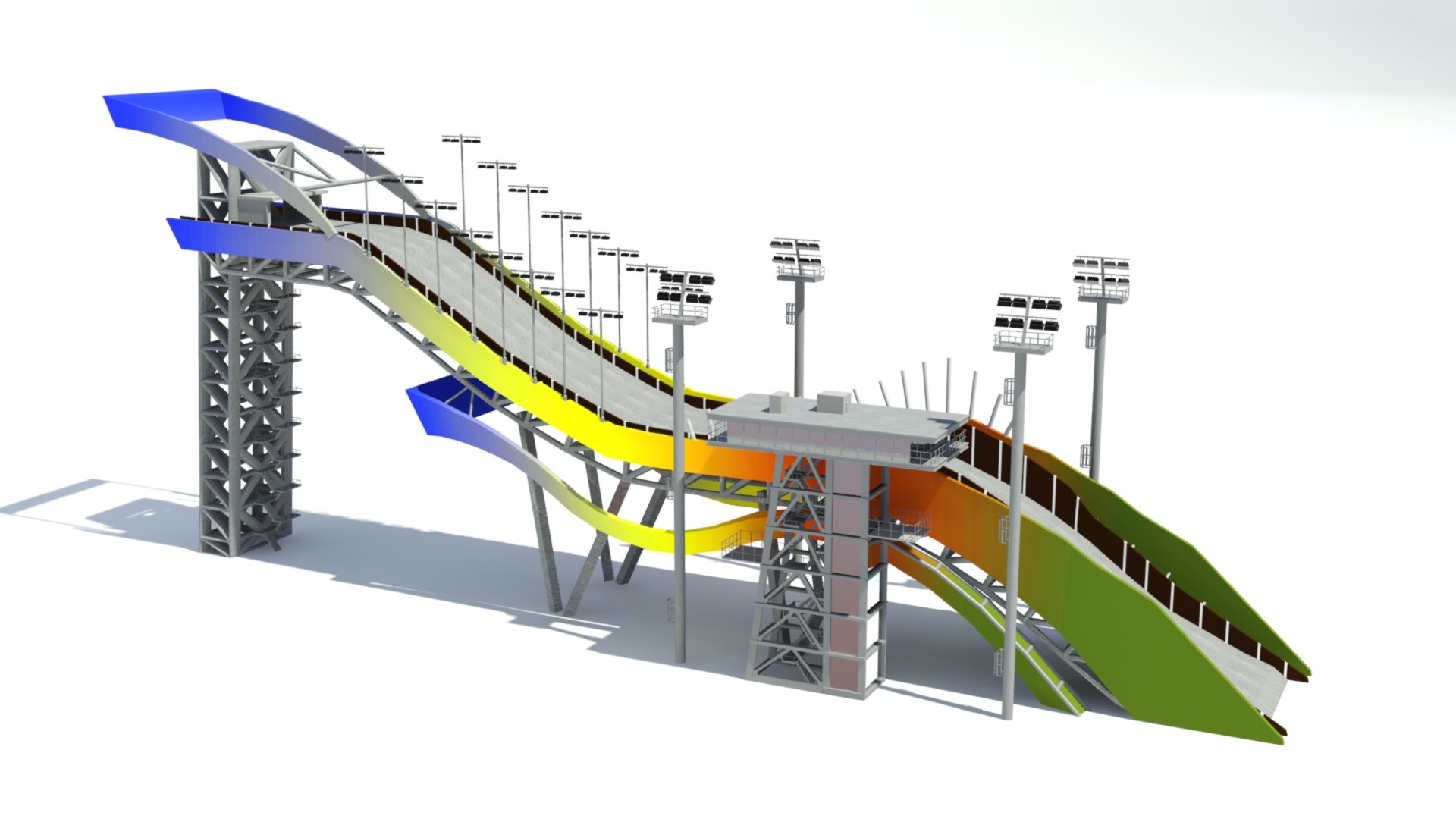 2022 Beijing Winter Olympic Ski Jump Ramp 3D - TurboSquid 1848085