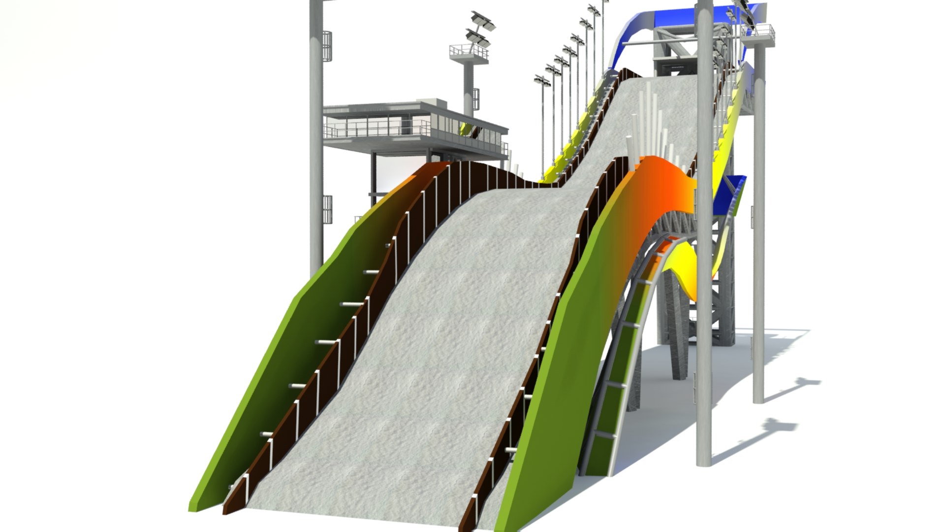 2022 Beijing Winter Olympic Ski Jump Ramp 3D - TurboSquid 1848085