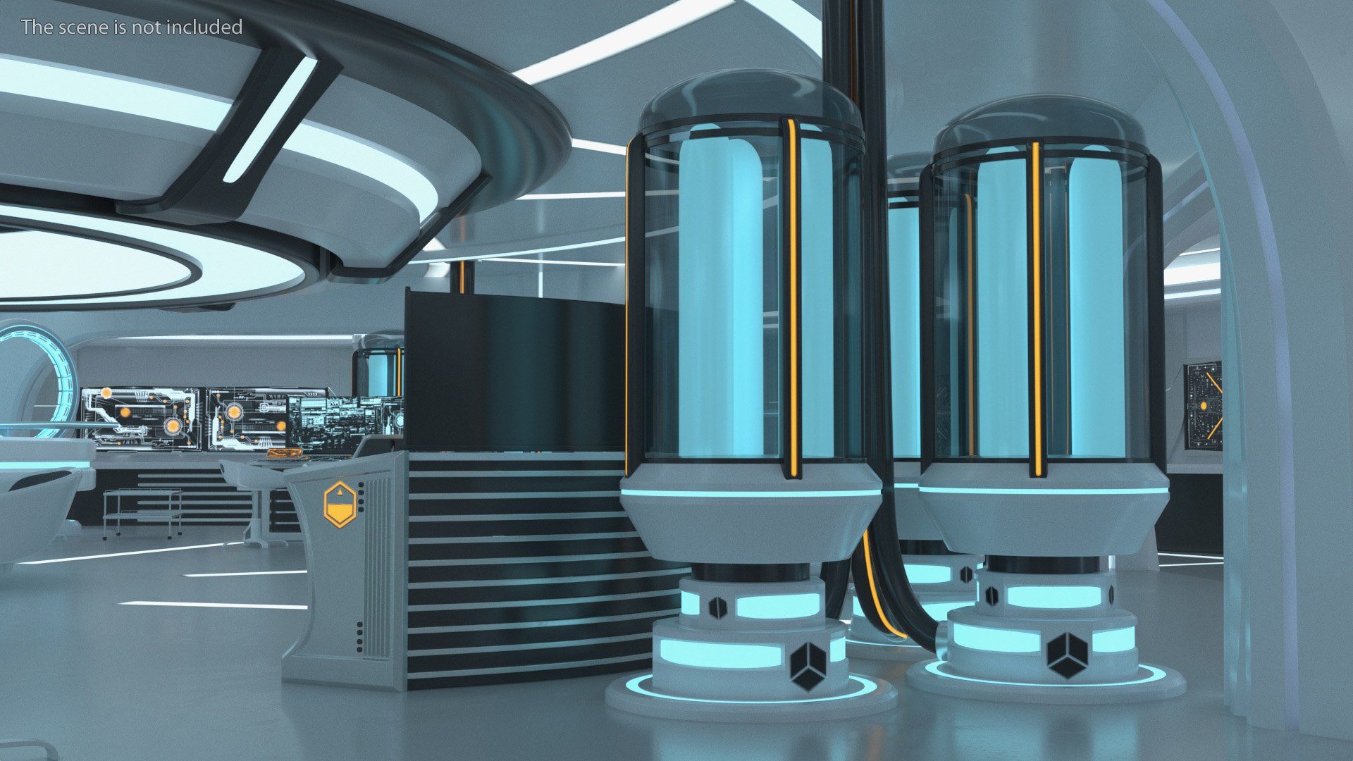 3D Futuristic Control Panel Station - TurboSquid 2318237