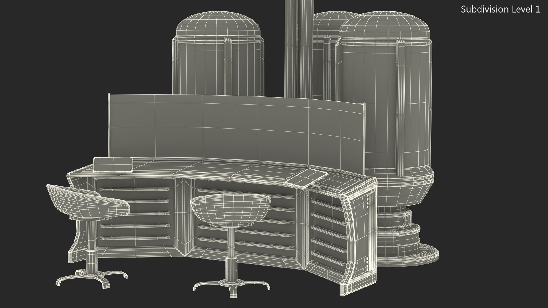 3D Futuristic Control Panel Station - TurboSquid 2318237