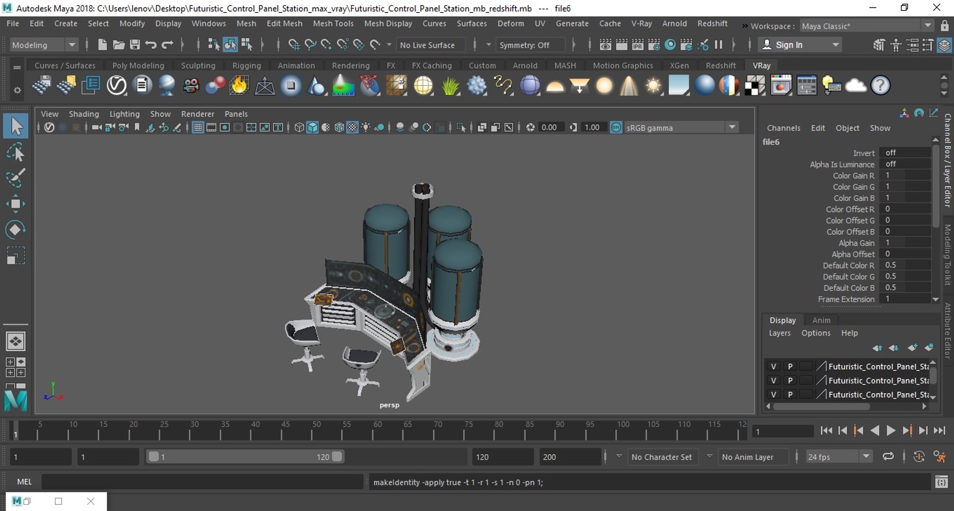 3D Futuristic Control Panel Station - TurboSquid 2318237