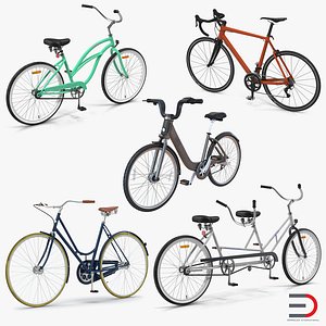 3d model of retro bicycle built