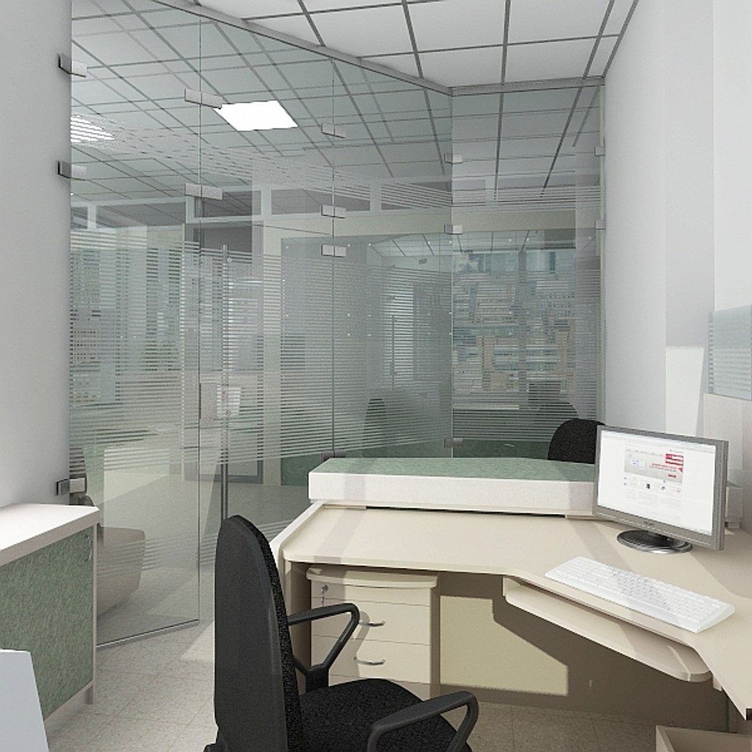 Bank Interior Scene 3d Max