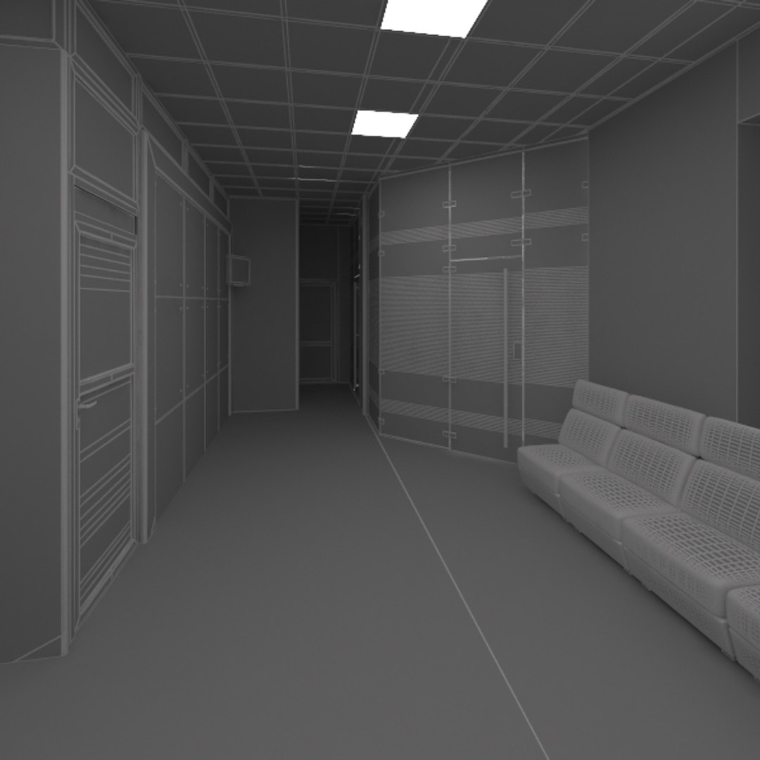 Bank Interior Scene 3d Max