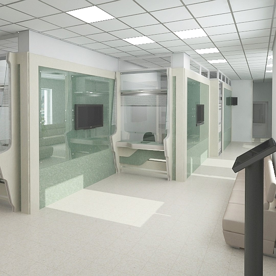 Bank Interior Scene 3d Max
