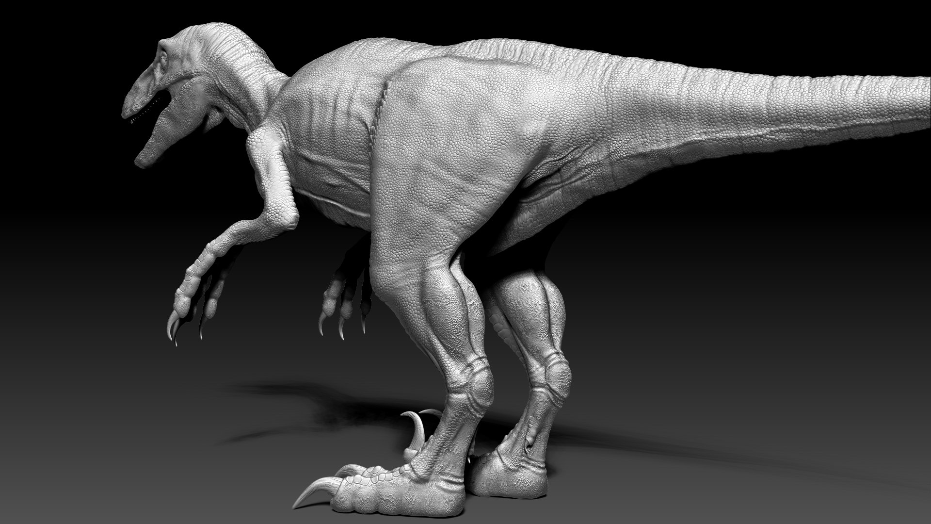 RAPTOR Dinosaur Hybrid Velociraptor Sculpt Project Model - TurboSquid ...