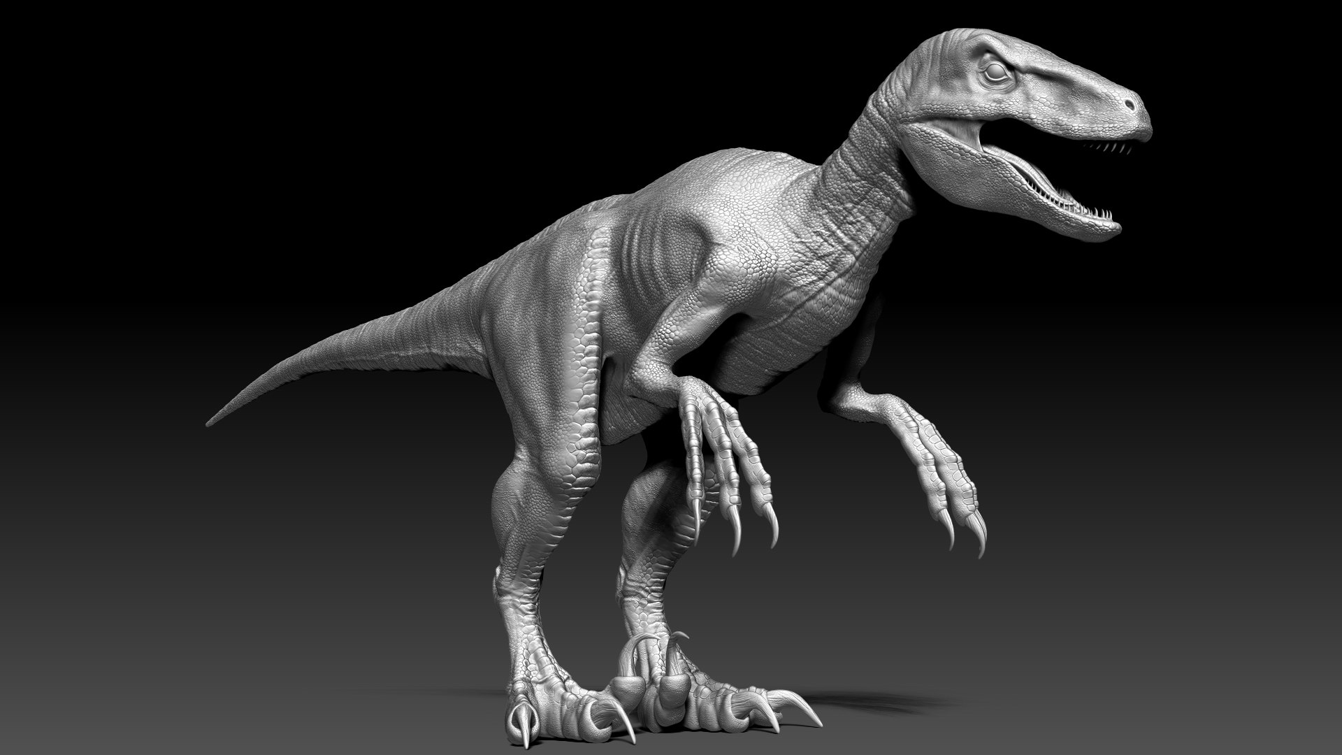 RAPTOR Dinosaur Hybrid Velociraptor Sculpt Project Model - TurboSquid ...