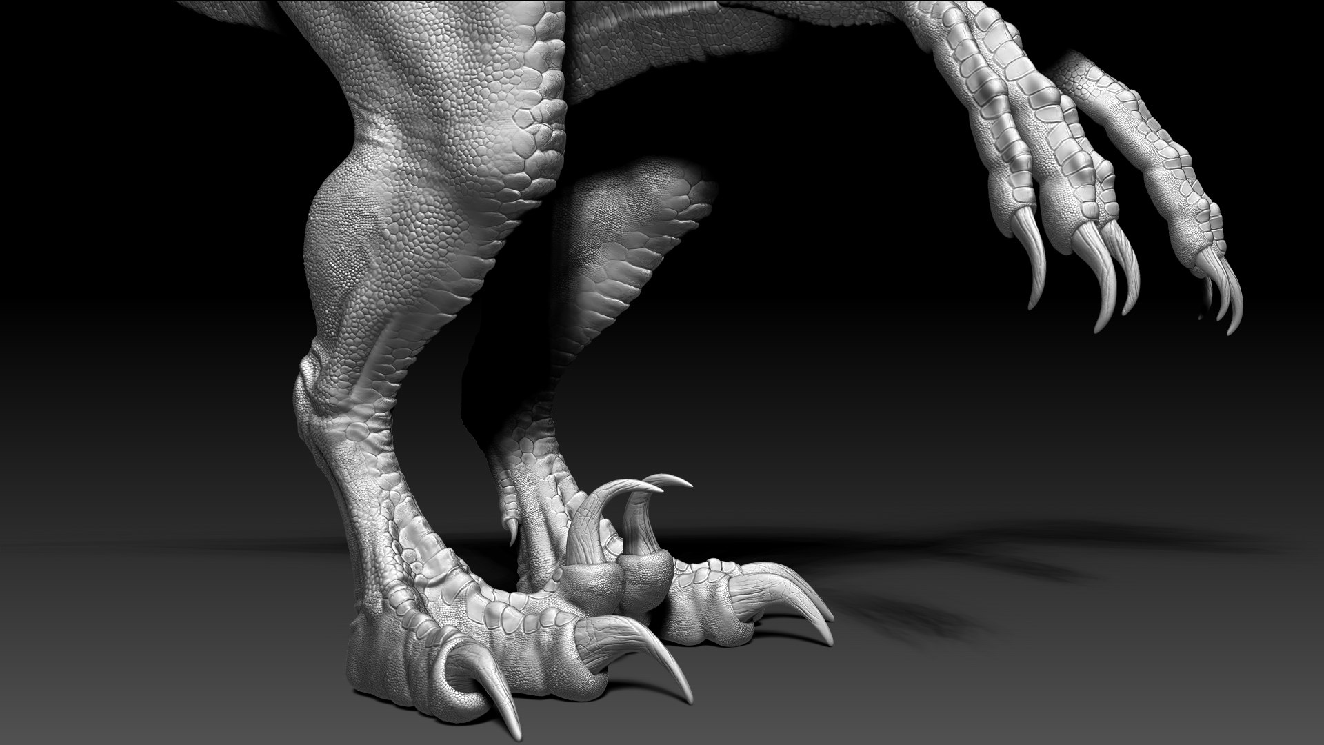 RAPTOR Dinosaur Hybrid Velociraptor Sculpt Project Model - TurboSquid ...