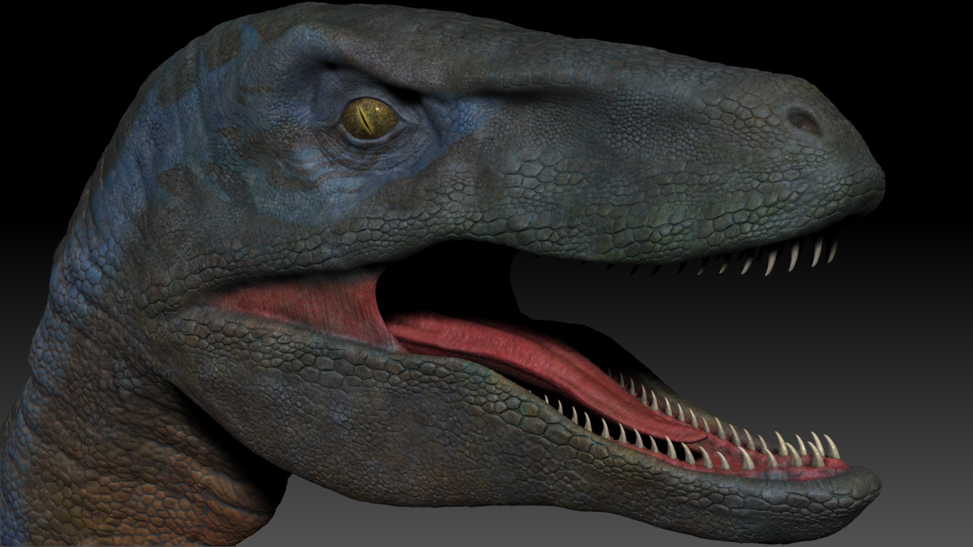 RAPTOR Dinosaur Hybrid Velociraptor Sculpt Project Model - TurboSquid ...