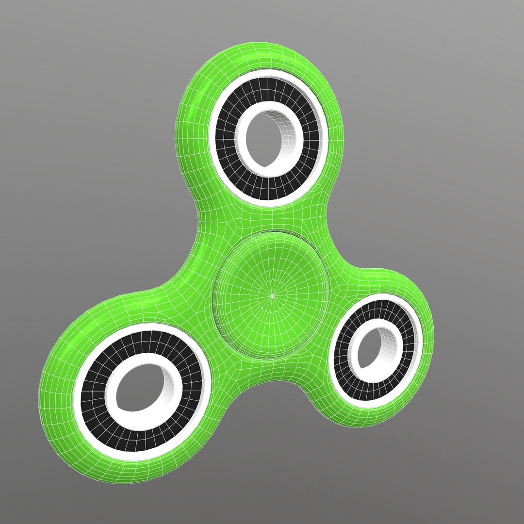 3D Green Fidget Spinner Model - TurboSquid 1879450