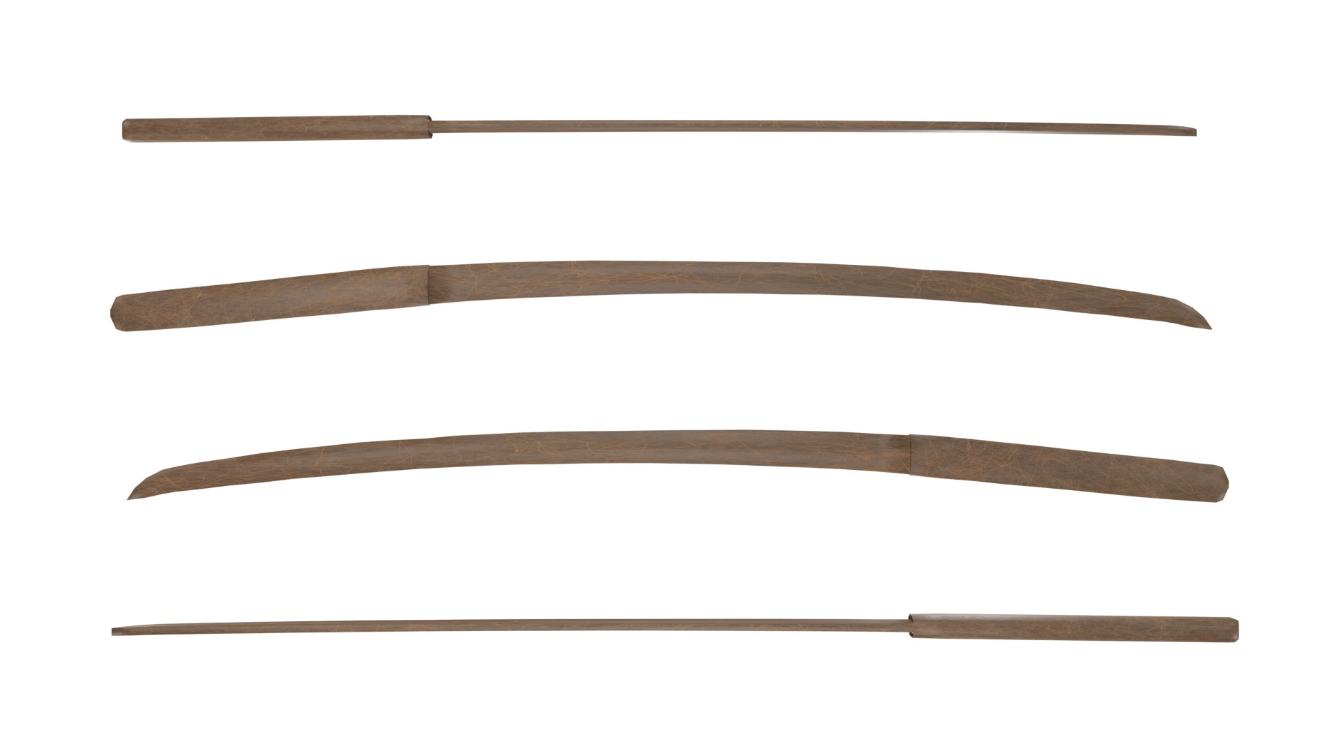 Wooden Weapons 3D Model - TurboSquid 2144820