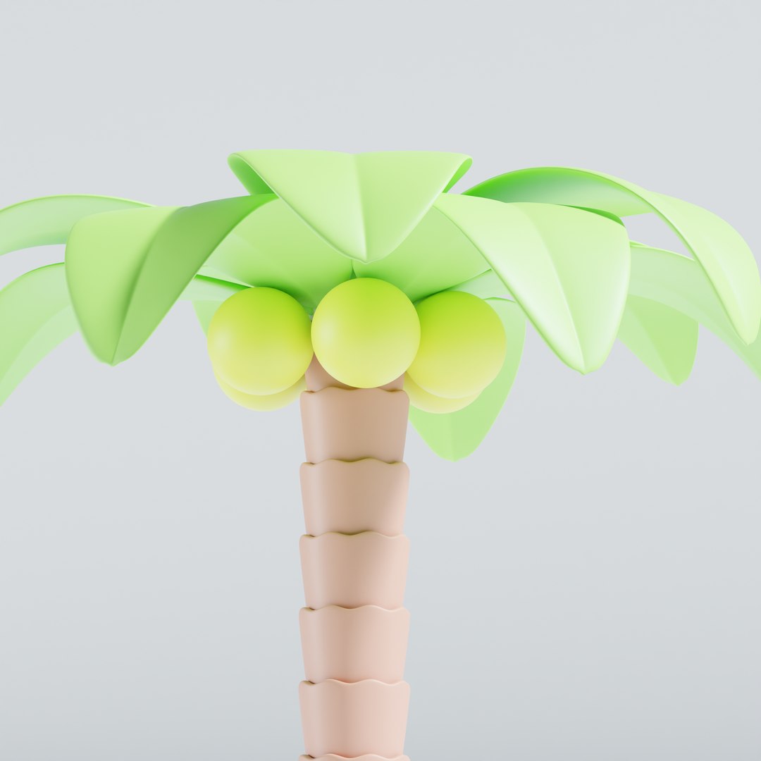 Palm Tree Cartoon 3D Model - TurboSquid 2330197