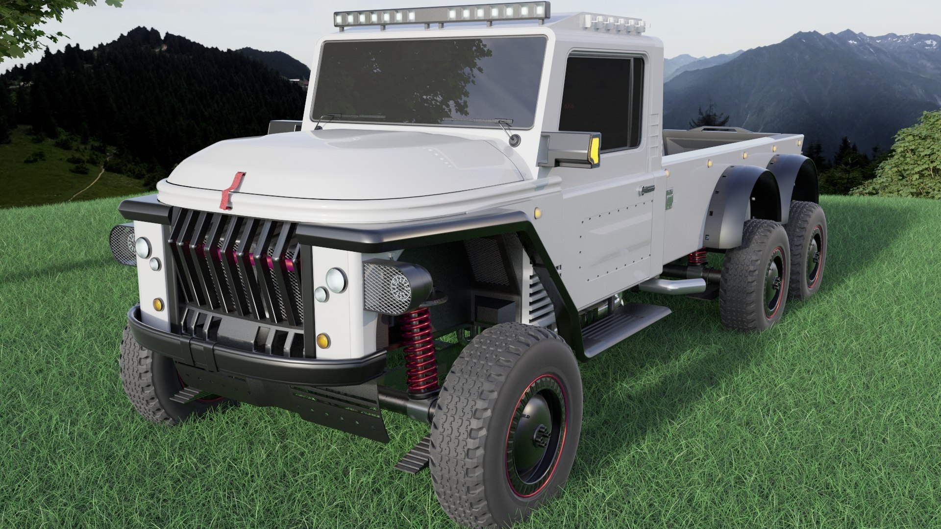 Modern Hunting Pick-up Truck 3D - TurboSquid 1534265
