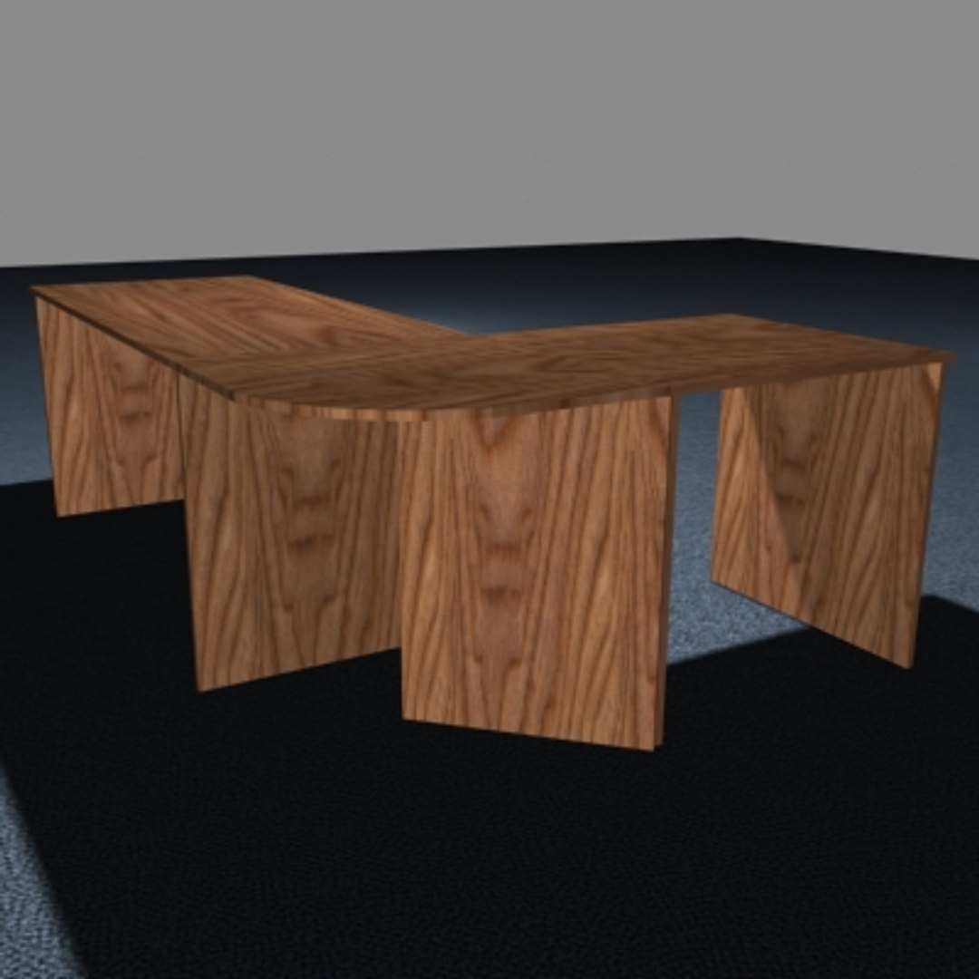 3ds Max Desk Wood