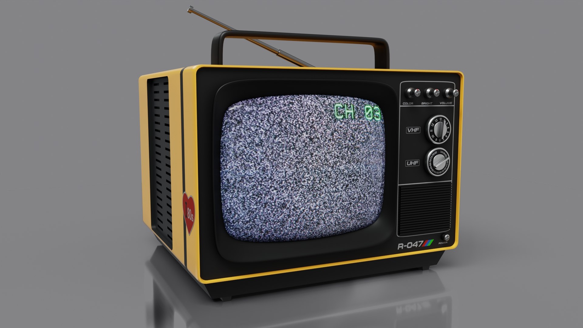 3D Old Style Portable TV Model - TurboSquid 2248998