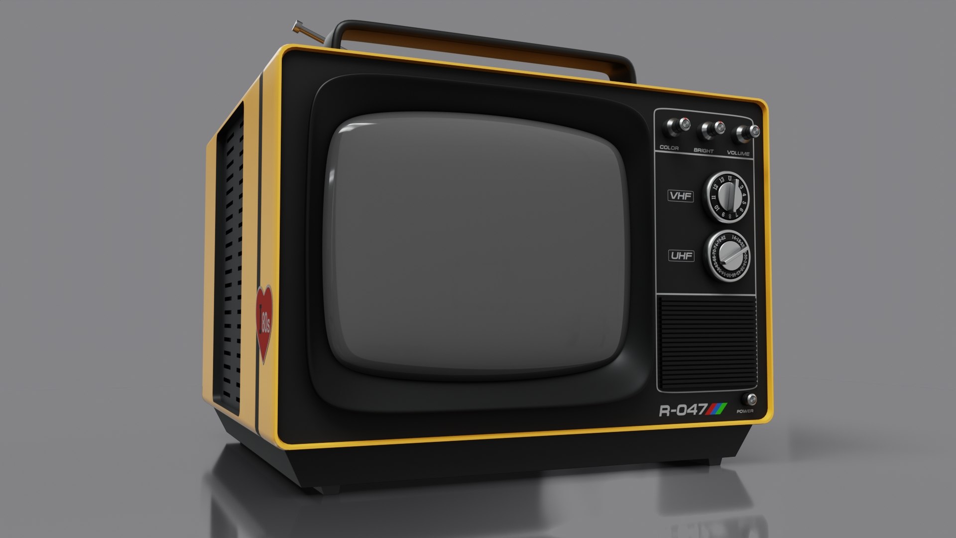3D Old Style Portable TV Model - TurboSquid 2248998