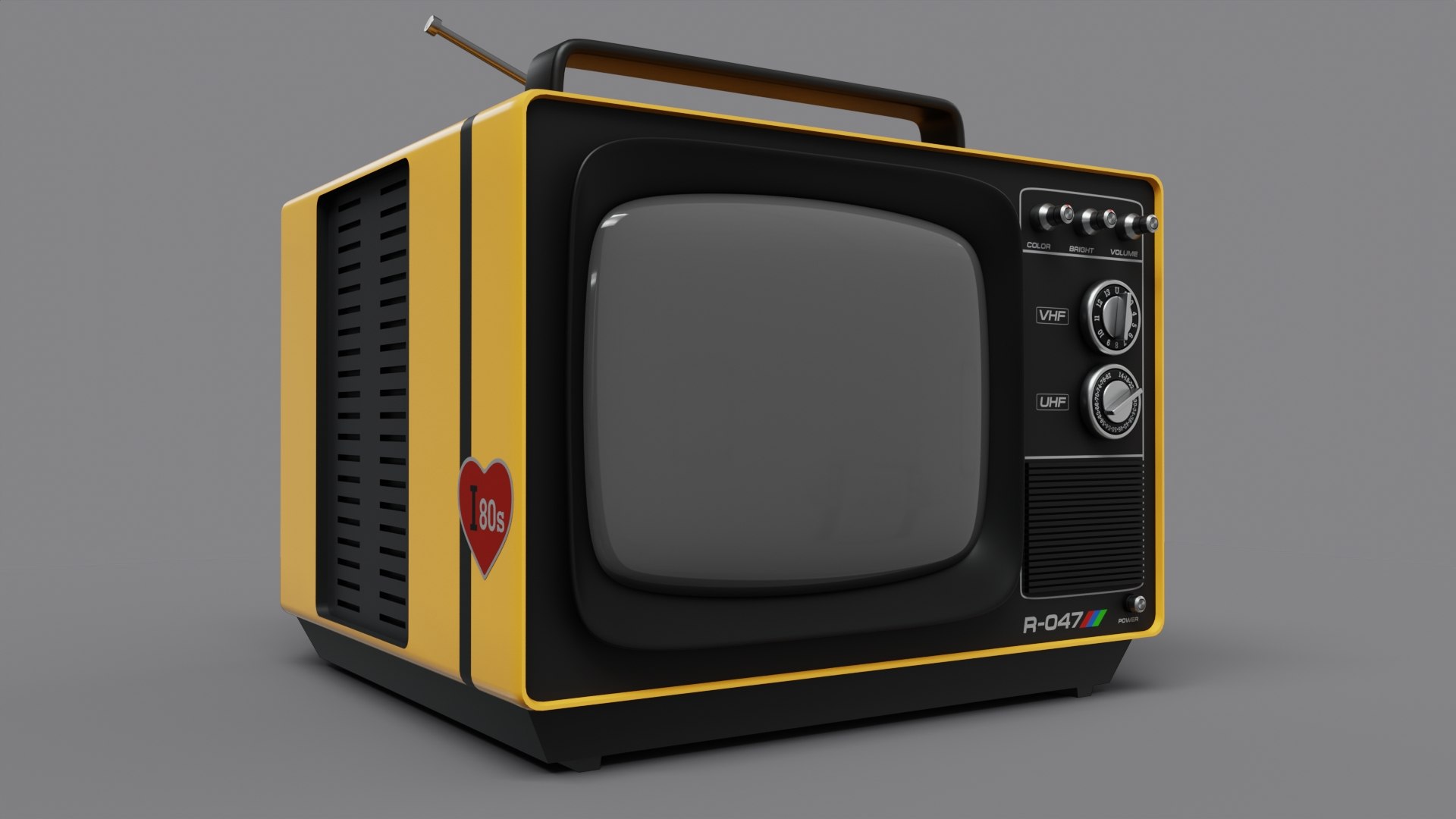 3D Old Style Portable TV Model - TurboSquid 2248998