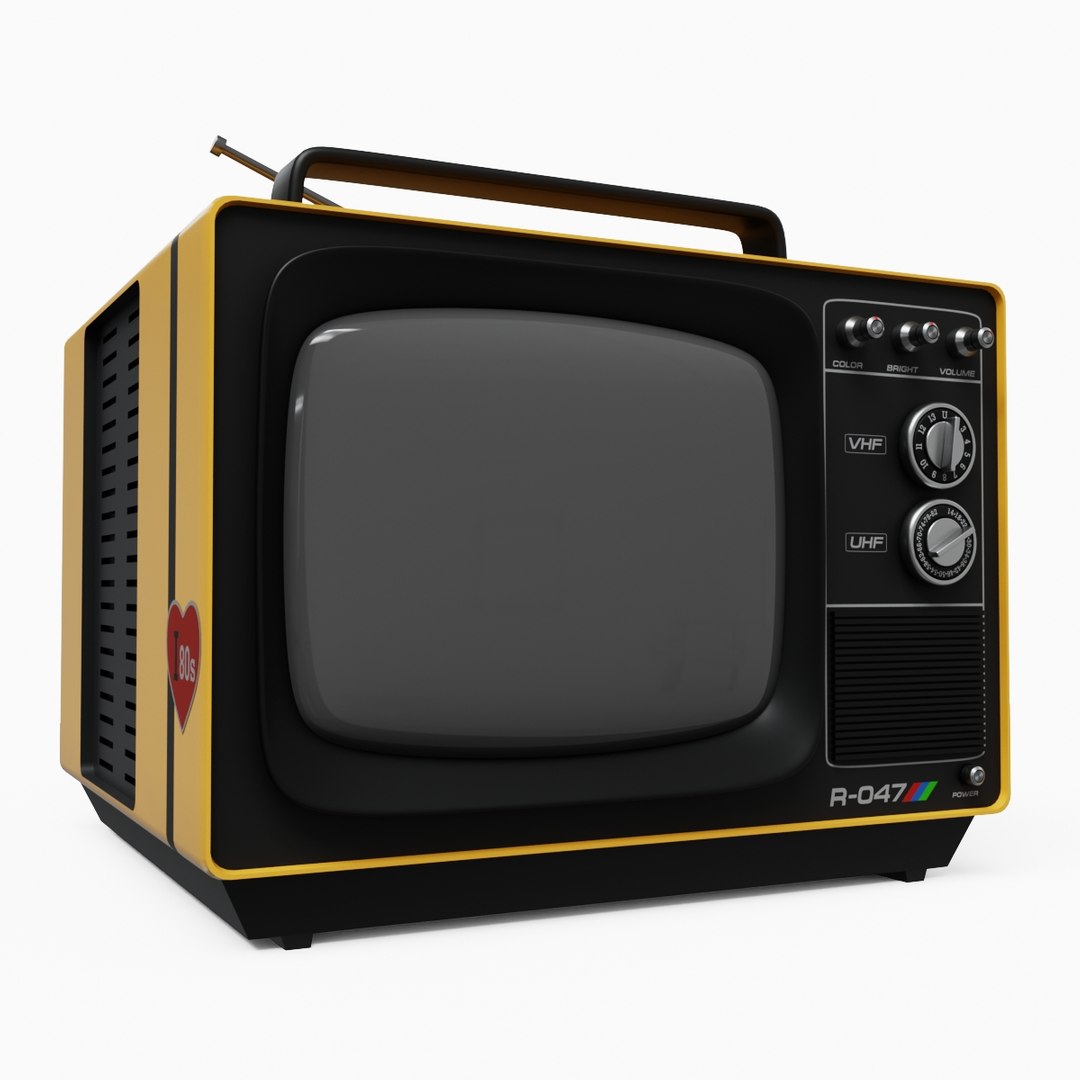 3D Old Style Portable TV Model - TurboSquid 2248998