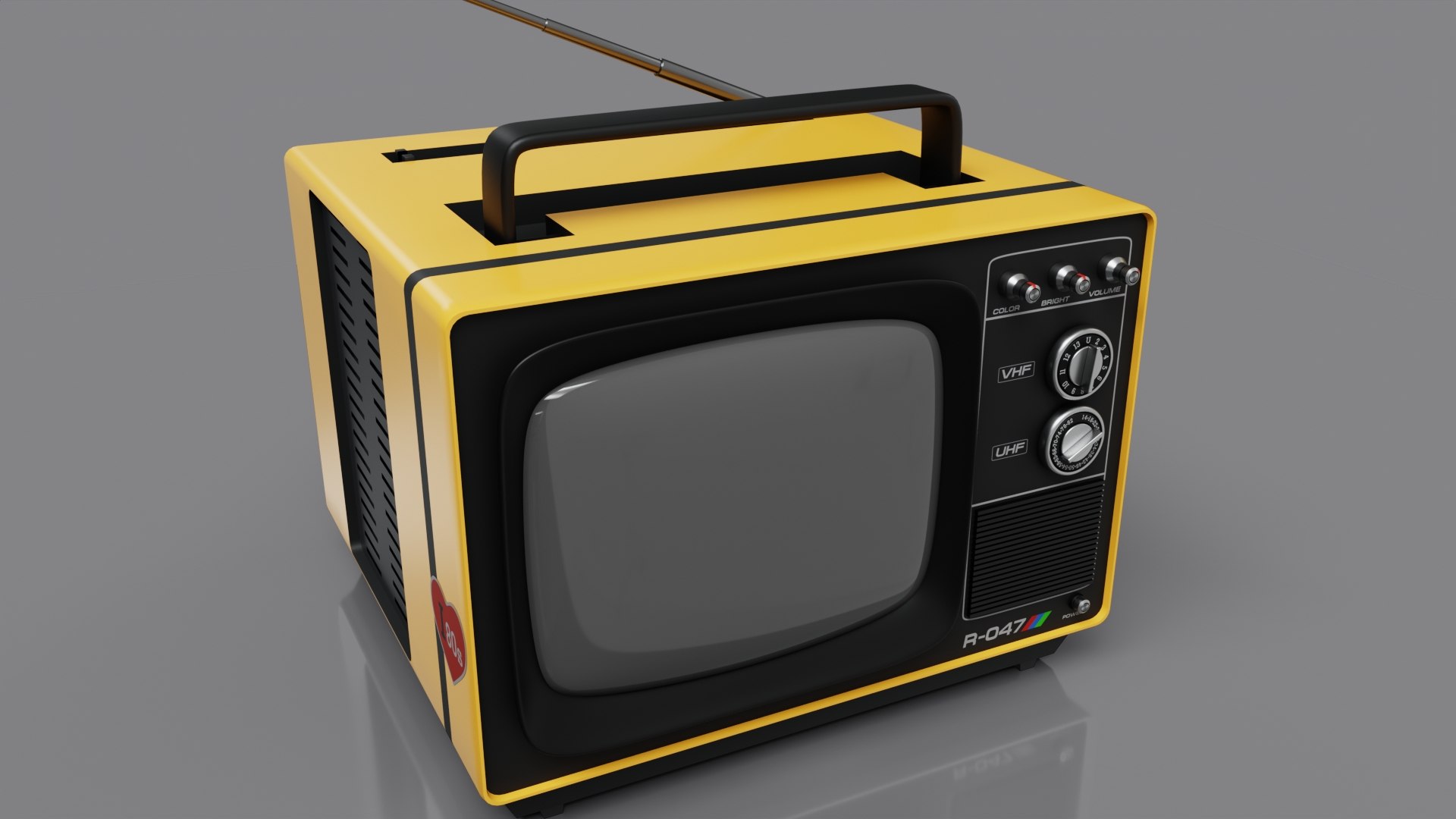 3D Old Style Portable TV Model - TurboSquid 2248998