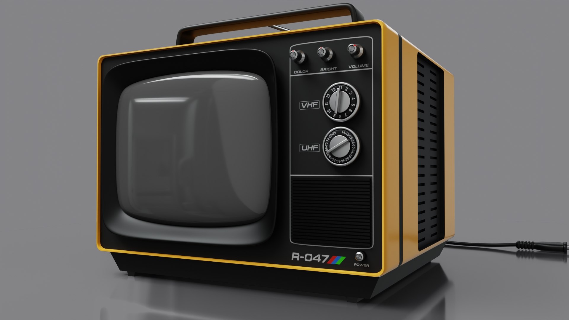 3D Old Style Portable TV Model - TurboSquid 2248998