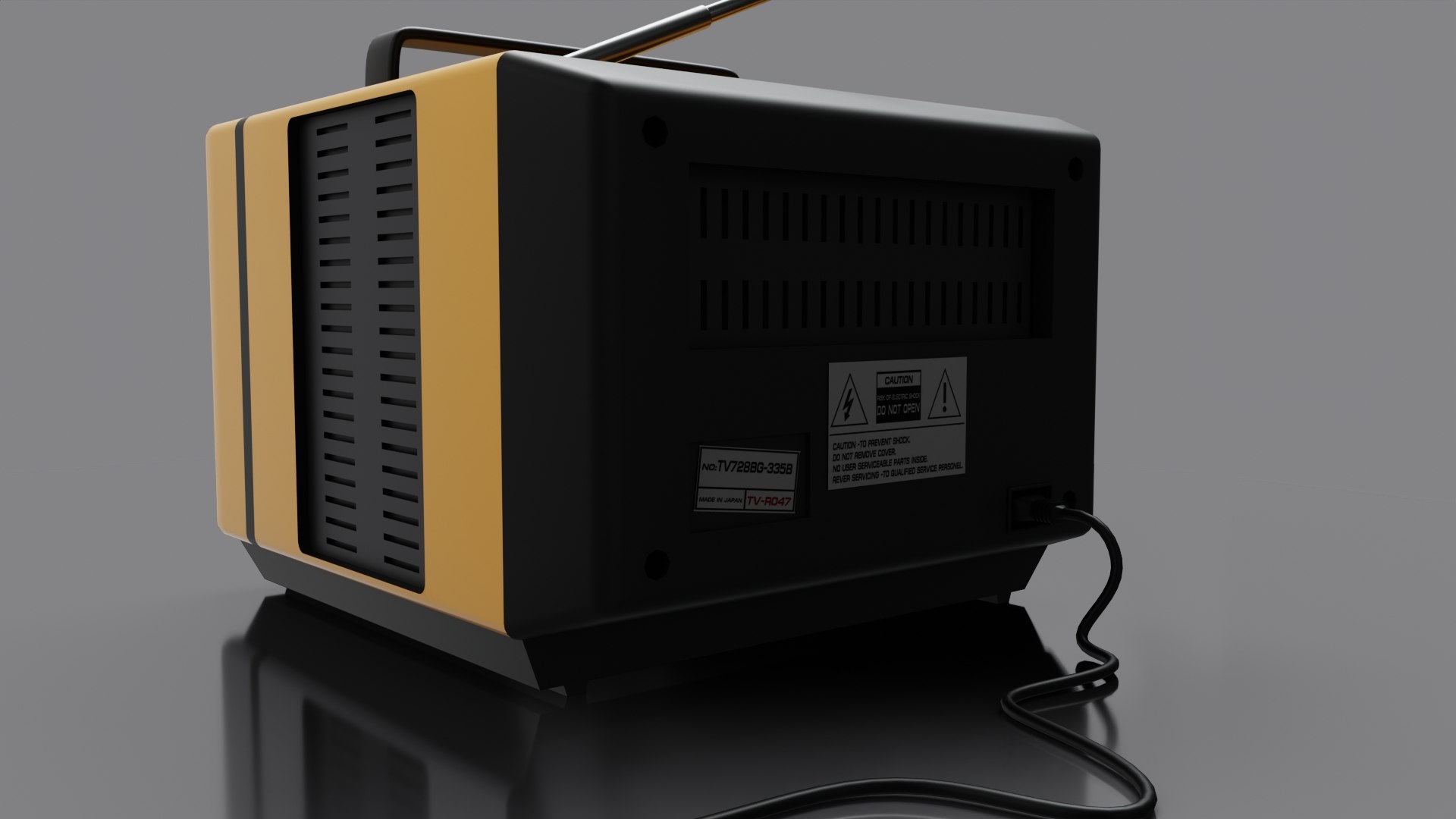 3D Old Style Portable TV Model - TurboSquid 2248998