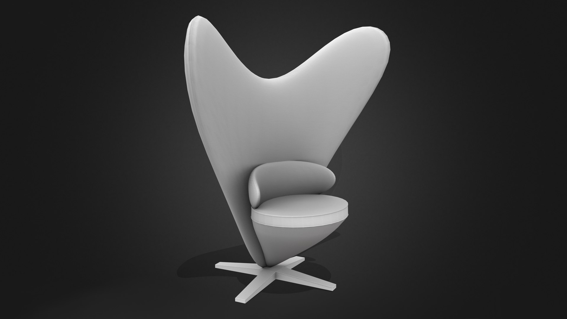 3D Love Heart Chair - TurboSquid 1934751