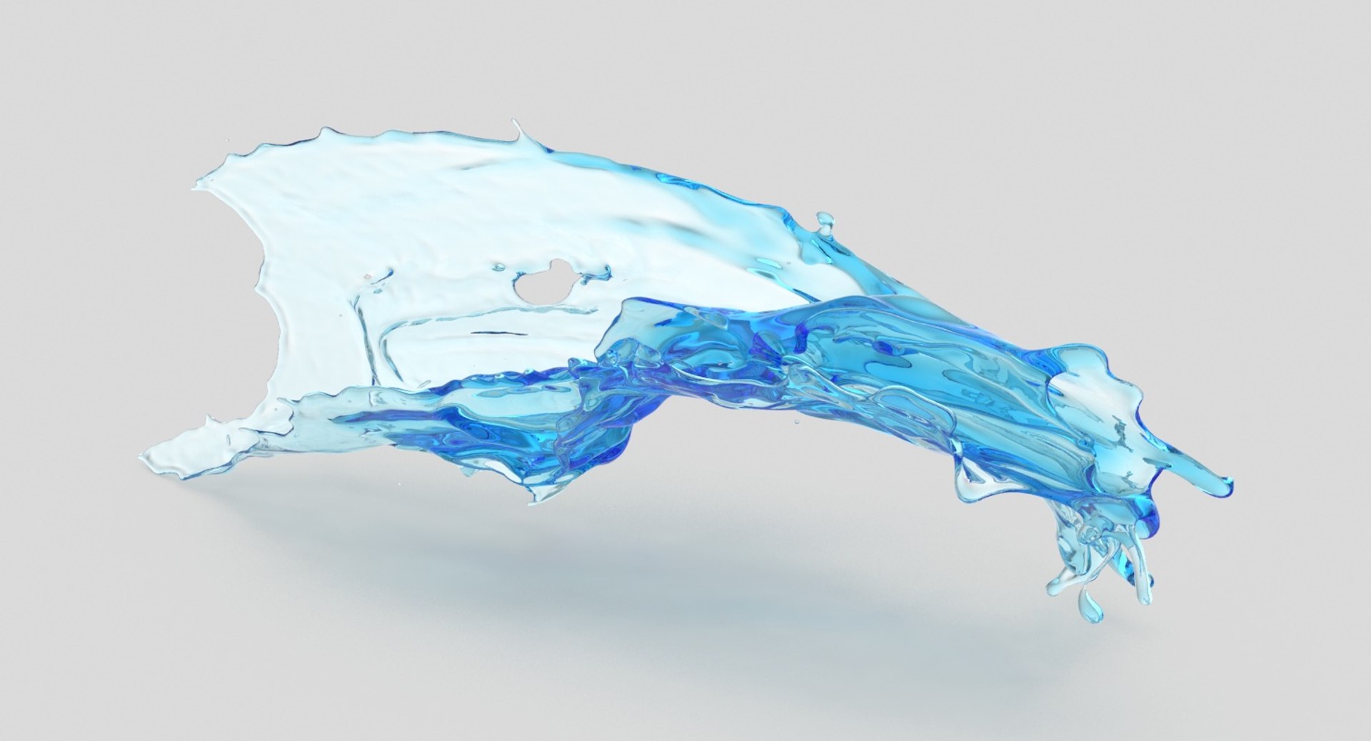 Isolated Aerial Splash 1 3d Model