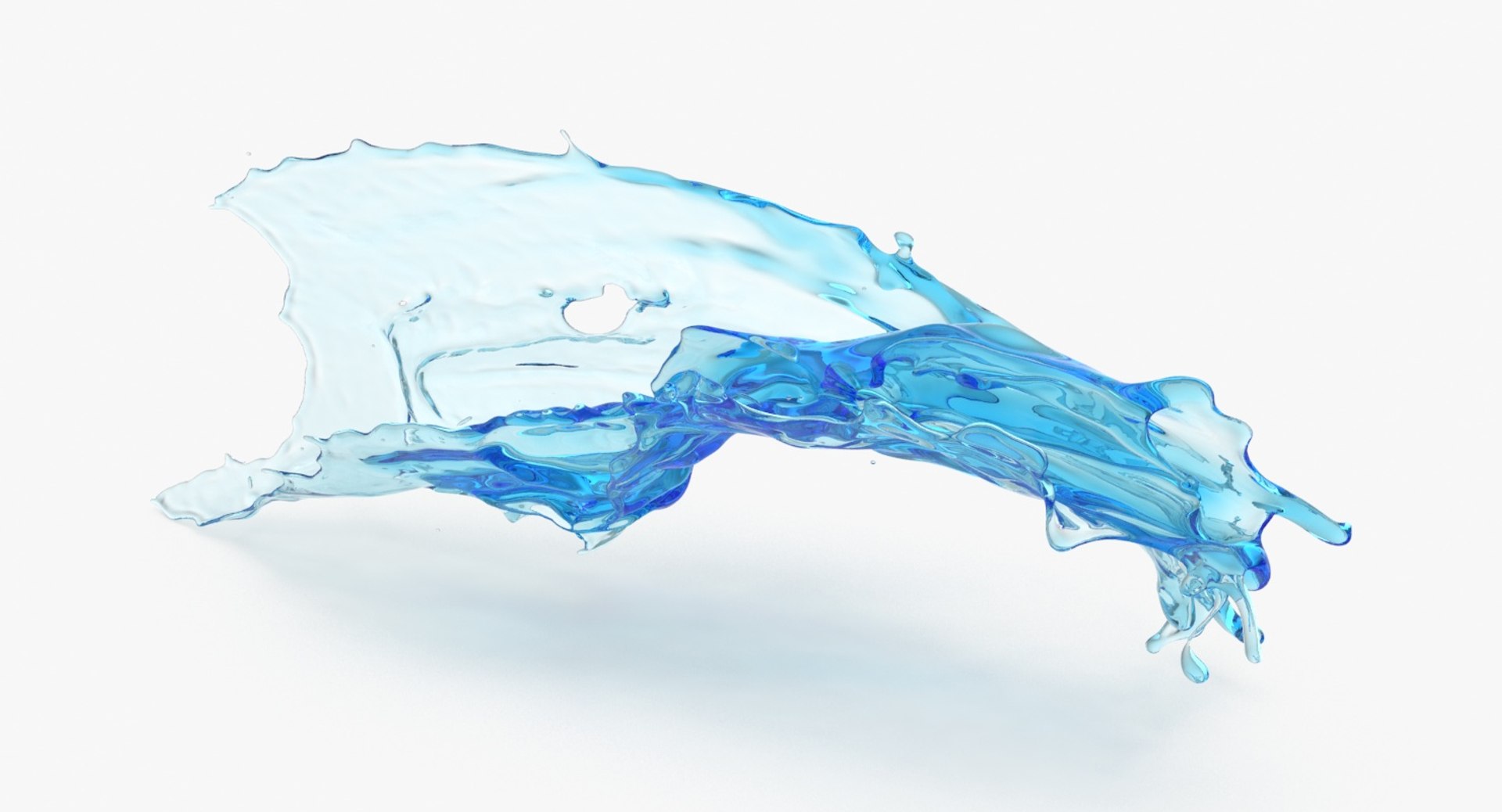 Isolated Aerial Splash 1 3d Model