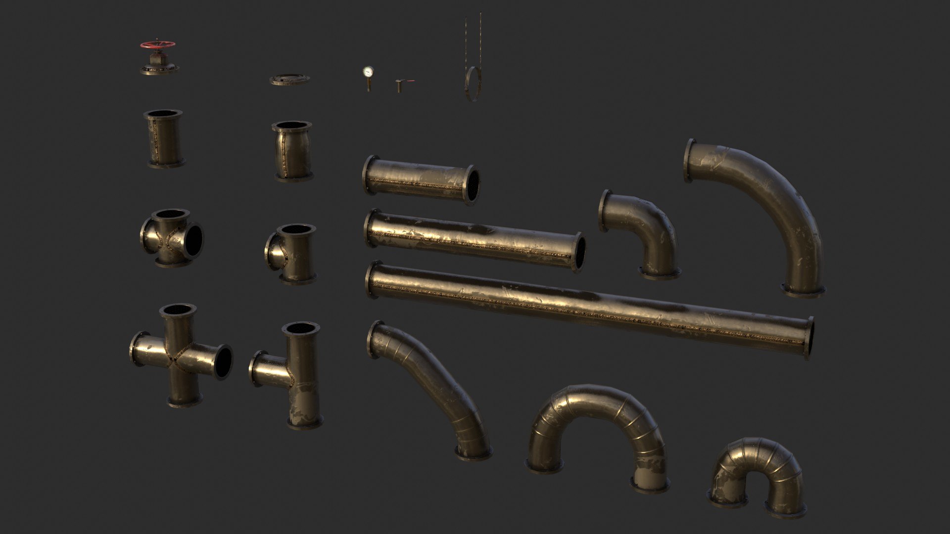 Pipes Assets Pbr Model - TurboSquid 1588828